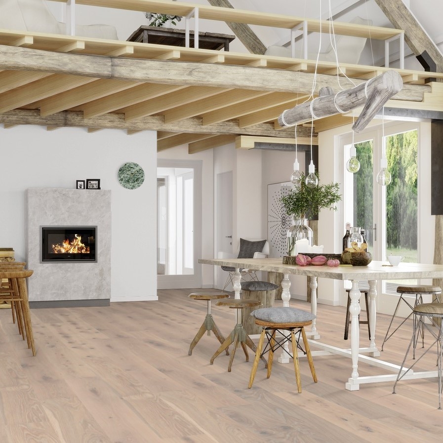 Boen Castle Oak Pale White Live Pure 209mm Engineered Wood Flooring ...