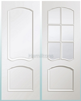 Internal Louis Style Panelled And Glazed Doors - Hamiltons Doors And Floors