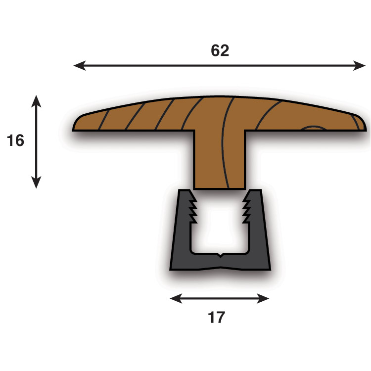 Solid Oak T Section Flooring Trim 990mm to 3000mm - Save more at ...