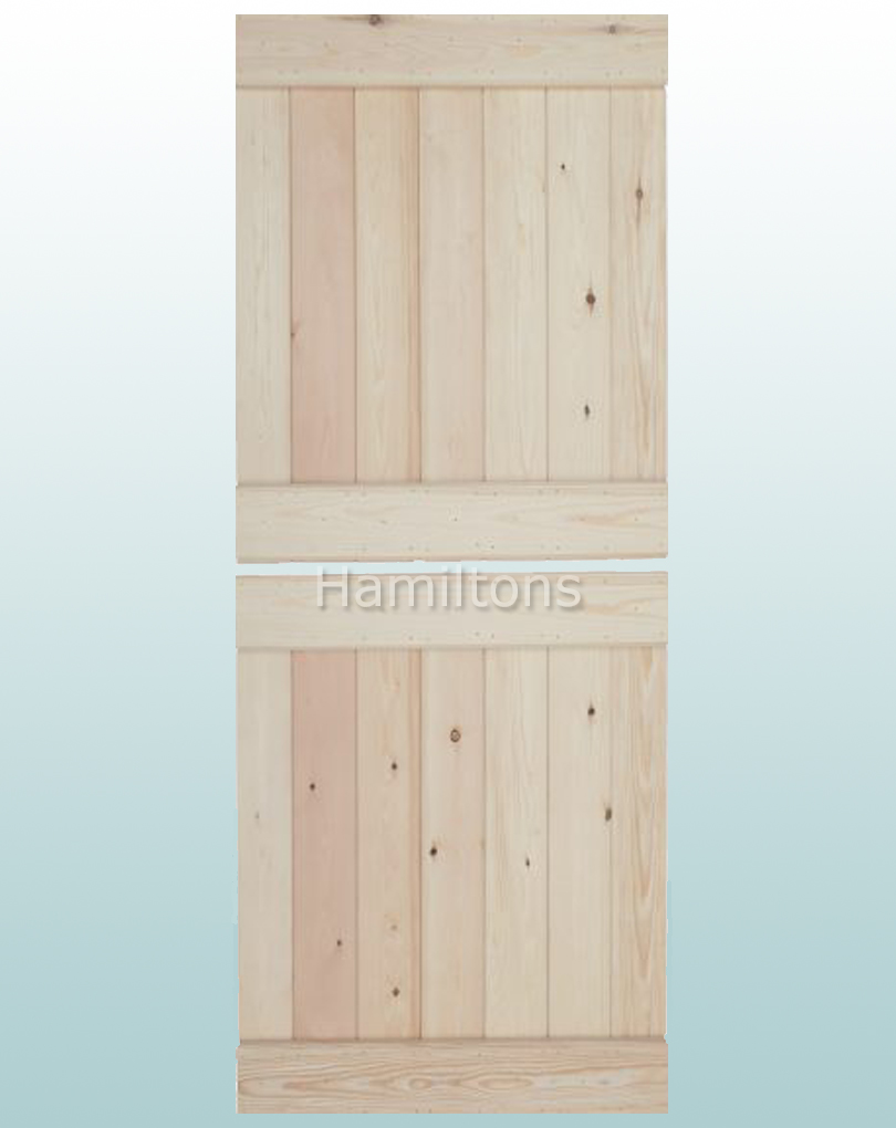Woodland Solid Pine Ledge Design Stable Door - Hamiltons Doors And Floors